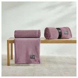 Wohndecke s.Oliver "s.Oliver Decke Kuschelsoft", rosa (altrosa), B:150cm L:200cm, Polyester, Wohndecken, Wohndecke, 150 x 200 cm, in bunten Farben, weich, 330g/m2