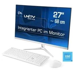 CSL All-in-One PC "Unity F27-ALS N200 Windows 11", wei&szlig;, Windows 11 Home,64bit, 32 GB RAM 2.000 GB SSD, Desktop-PCs