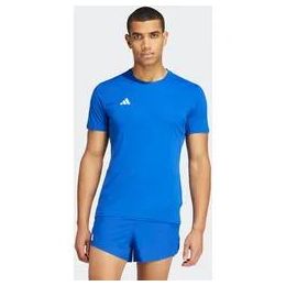 Laufshirt Adidas PERFORMANCE "ADIZERO ESSENTIALS RUNNING", Herren, Gr. L, blau (royal blau), Obermaterial: 100% Polyester, normal, Rundhals, Shirts Laufshirt