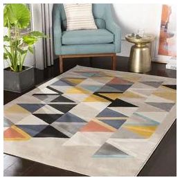 Teppich LIVABLISS "MILANO", bunt, B:160cm H:11mm L:220cm, Kunstfaser, Teppiche, Teppich, Skandi Design, Modern Boho Kurzflor Wohnzimmerteppich, Schlafzimmer