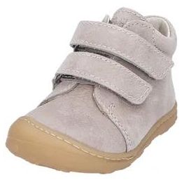Lauflernschuh Pepino BY RICOSTA "CHRISY, WMS: Mittel", Baby, Gr. 26, kiesfarben, Leder, Schuhe Lauflernschuh, Klettschuh, herausnehmb. Innensohle, Gr&ouml;&szlig;enschablone zum Download