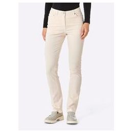 5-Pocket-Jeans CREATION L PREMIUM, Damen, Gr. 18, Kurzgr&ouml;&szlig;en, beige (champagner), 56% Baumwolle, 31% Modal, 10% Polyester, 3% Elasthan, unifarben, lang, Jeans 5-Pocket-Jeans