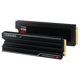 Samsung interne Gaming-SSD "9100 PRO Heatsink PCIe 5.0 NVMeTM M.2", schwarz, 2 TB, Schreibgeschwindigkeitmaximal 13400 MB/s Lesegeschwindigkeitmaximal 14700 MB/s, Festplatten