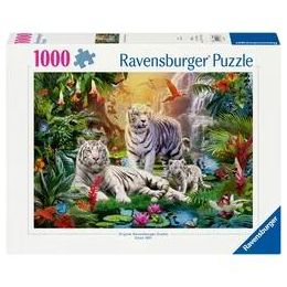 Puzzle Ravensburger "Familie der Wei&szlig;en Tiger", bunt, Puzzles, KinderB:70cm H:50cm, Pappe, Made in Germany, B:70cm H:50cm