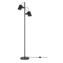 Paco Home Stehlampe "KARL", schwarz, 2, H: 162,1cm, Leuchten, mit kompatiblen Dimmer und Leuchtmittel, Stehlampe