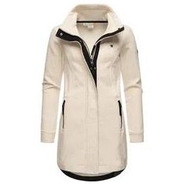 Sweatjacke Ragwear "Letrice", Damen, Gr. S (36), beige, Sweatware, Obermaterial: 65% Baumwolle, 35% Polyester. Futter: 65% Baumwolle, 35% Polyester, tailliert ca. Mitte Oberschenkel, hoch geschlossener Ausschnitt, &Auml;rmel ohne &Auml;rmelschlitz normaler Saum, Sweatjacken Sweatjacke, Sportliche Zip-Jacke mit hohem Kragen