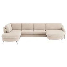 Sit & More Wohnlandschaft SIT & MORE "Soul U-Form", beige, B:372cm H:90cm T:239cm, 95% Polyester, 10% Polyamid, Sofas, Wohnlandschaft, wahlweise mit Bett und Bettkasten