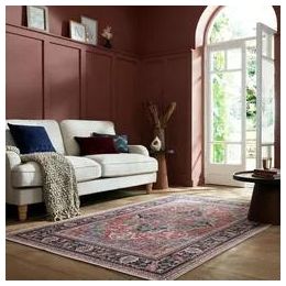 Teppich FLAIR RUGS "Windsor", rot, B:120cm H:4mm L:170cm, Kunstfaser, Teppiche, Teppich, Waschbarer Teppich