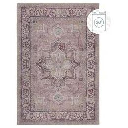 Teppich FLAIR RUGS "Windsor", rosa, B:120cm H:4mm L:170cm, Kunstfaser, Teppiche, Teppich, Waschbarer Teppich