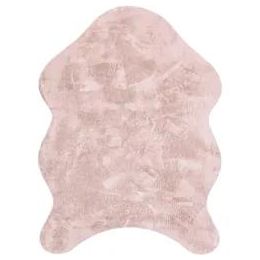 Fellteppich Paco Home "Pelt 640", rosa, B:120cm H:16mm L:160cm, Polyester, Teppiche, Fellteppich, Kunstfell, Uni Farben, sehr weicher Flor