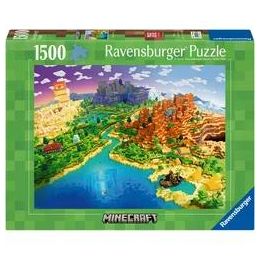 Puzzle Ravensburger "World of Minecraft", bunt, Puzzles, KinderB:80cm H:60cm, Pappe, Made in Germany, B:80cm H:60cm