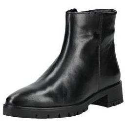 Stiefelette Ara "Ara Stiefelette Leder", Damen, Gr. 41, schwarz (schwarz lack), Leder, Schuhe Stiefelette