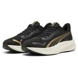Laufschuh Puma "POUNCE LITE", Damen, Gr. 40, Puma gold, Puma schwarz, Textil, Schuhe Laufschuh, mit PROTREAD Gummilaufsohle, mit SOFTFOAM+ D&auml;mpfungstechnologie