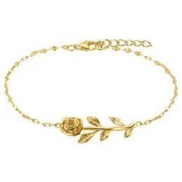Armband Amor "Rose", gold (gelbgoldfarben), Armb&auml;nder, Damen, 19cm, Silber 925 (Sterlingsilber), Armband