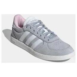 Sneaker Adidas SPORTSWEAR "BREAKNET SLEEK", Damen, Gr. 38, grau (halo silber, ftwr wei&szlig;, grau two), Leder, Synthetik, Schuhe Sneaker, Topseller