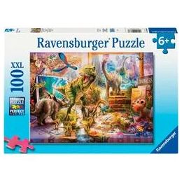 Puzzle Ravensburger "Dinos im Kinderzimmer", bunt, Puzzles, KinderB:49cm H:36cm, Pappe, Motiv, 100 XXL-Teile; Made in Germany, B:49cm H:36cm