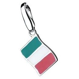 Charm-Einh&auml;nger "Flagge Italien, Silber 925", bunt, Giorgio Martello MILANO, Charms, Damen, Silber 925 (Sterlingsilber)