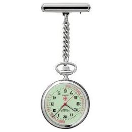 Regent Uhren Krankenpflegeuhr REGENT "P757", silber (edelstahlfarben), Taschenuhren, Damen, Quarzuhr, Damenuhr