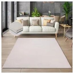 Teppich the carpet "Cosy", beige, B:140cm H:11mm L:200cm, Polyester, Teppiche, Teppich, Wohnzimmer Teppich Fell-Optik waschbar elegant