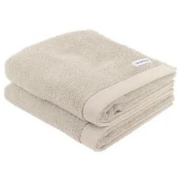 Handtuch Tom Tailor HOME "COLOR BATH", beige (sunny sand), B:50cm L:100cm, Frottier, Frottier, Handt&uuml;cher, 100% Baumwolle, 50x100 cm, uni, gro&szlig;e Farbauswahl