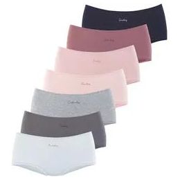 Panty Vivance, Damen, Gr. 40/42, 7 Stk., rosa, blau, Obermaterial: 95% Baumwolle, 5% Elasthan, unifarben, k&ouml;rpernah, Unterhosen Panty, Angenehm elastische Baumwollqualit&auml;t
