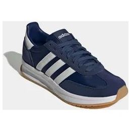 Sneaker Adidas SPORTSWEAR "RUN 70S 2.0", Herren, Gr. 42, blau (dunkelblau, cloud wei&szlig;, cloud wei&szlig;), Leder, Textil, Schuhe Sneaker, inspiriert vom Design des Adidas SL72