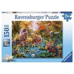 Puzzle Ravensburger "Versammlung der Dinosaurier", bunt, Puzzles, KinderB:49cm H:36cm, Pappe, Made in Germany, B:49cm H:36cm