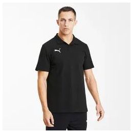 Poloshirt Puma "TEAMGOAL 23 CASUALS POLO", Herren, Gr. XL, schwarz (Puma schwarz), Piqu&eacute;, Obermaterial: 96% Baumwolle, 4% Elasthan, unifarben, slim fit normal, Shirts, Slim Fit Passform, Kurzarm, mit Rei&szlig;verschluss, normale Kragenform