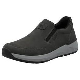 Slipper Rieker, Herren, Gr. 40, grau, Lederimitat, unifarben, Schuhe Slipper, Schlupfschuh, Halbschuh, Slip-on Sneaker mit Ziern&auml;hte