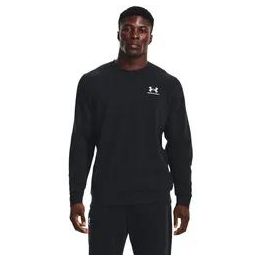 Sweatshirt Under Armour "UA ICON FLEECE CREW", Herren, Gr. XL, schwarz,, wei&szlig;, Obermaterial: 80% Baumwolle, 20% Polyester, Sweatshirts Sweatshirt, aus Baumwolle und Polyester, sportlicher Stil