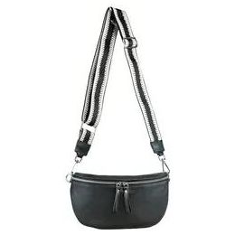 Umh&auml;ngetasche "Nico", Damen, Gr. B/H/T: 30cm x 15cm x 7cm onesize, schwarz, Leder, Collezione Alessandro, Taschen Umh&auml;ngetasche, Ledertasche mit breitem Trageriemen