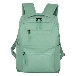 Freizeitrucksack Travelite "KICK OFF Rucksack mit 13-Zoll Laptopfach", Gr. B/H/T: 31cm x 40cm x 14cm, gr&uuml;n (salbei), Polyester, unifarben, Basic, Rucks&auml;cke Freizeitrucksack, mit gepolstertem Laptopfach, ideal f&uuml;r Freizeit, Arbeit und Schule