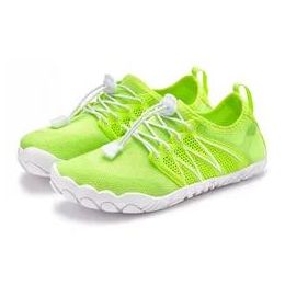 Aquaschuh Venice Beach "Badelatsche, Badeschuhe, Badeschlappe, Wasserschuh, leichter Slipper", Damen, Gr. 38, gr&uuml;n (lime), Obermaterial: 100% Textilmaterial. Decksohle: 100% Textilmaterial. Futter: 100% Textilmaterial. Laufsohle: 100% Synthetik, unifarben, Schuhe, mit elastischen B&auml;ndern, schnelltrocknend, ultraleicht VEGAN