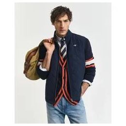Steppweste Gant "QUILTED WINDCHEATER VEST", Herren, Gr. 5XL, blau (evening blau), Web, Obermaterial: 100% Polyester, unifarben, normal h&uuml;ftbedeckend, Westen Steppweste, mit Wattierung aus recyceltem Polyester
