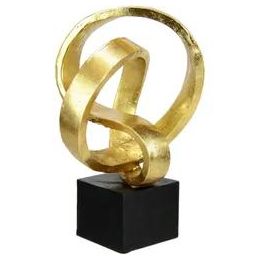 Dekofigur I.GE.A. "Moderne Deko Skulptur", gold, B:17cm H:25cm, Polyresin, Dekofiguren, Ornamente Statue Dekoration Figuren Geschenkidee, silber