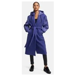 Winterjacke Marikoo "Tjadee", Damen, Gr. M, blau (blau violet), Obermaterial: 90% Polyacryl, 8% Viskose, 2% Elasthan; Innenseite: 100% Polyester; Futter: 100% Polyester, Jacken Winterjacke, Langer Wickelmantel