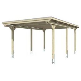 Skan Holz Einzelcarport SKANHOLZ "Emsland", grau (dunkelgrau), B/H/T: 223cm x, Carports