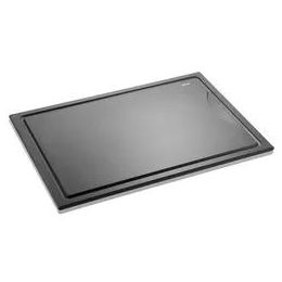 Schneidebrett Gefu "SLIZE", schwarz, B:30cm H:0,9cm L:44cm, Holzpapierfaser, Schneidebretter, Holzverbundstoff aus 80 % recyceltem Material, Saftrille