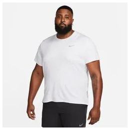 Laufshirt Nike "M NK DF UV MILER SS", Herren, Gr. XL, wei&szlig; (wei&szlig;, reflective silv), Obermaterial: 100% Polyester, normal, Shirts Laufshirt