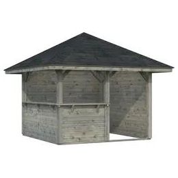 Holzpavillon Palmako "Bianca 8,3 m2 Set 3", grau, B/H/T: 384cm x 323cm x 384cm, Pavillons, BxTxH: 300x300x323 cm