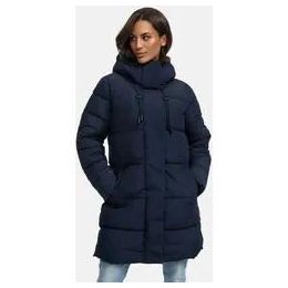 Winterjacke Marikoo "Kaituu XVI", Damen, Gr. S, blau (navy), Obermaterial: 100% Polyester; Innenseite: 100% Polyester; Futter: 100% Polyester; Wattierung: 100% Polyester, Jacken Winterjacke, mit gro&szlig;er Kapuze