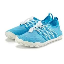 Aquaschuh Venice Beach "Badelatsche, Badeschuhe, Badeschlappe, Wasserschuh, leichter Slipper", Damen, Gr. 41, blau (himmelblau), Obermaterial: 100% Textilmaterial. Decksohle: 100% Textilmaterial. Futter: 100% Textilmaterial. Laufsohle: 100% Synthetik, unifarben, Schuhe, mit elastischen B&auml;ndern, schnelltrocknend, ultraleicht VEGAN