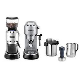 De'Longhi DE'LONGHI Espressomaschine "ECKG6821.M", silber (silberfarben), Kaffeemaschinen, Barista Bundle inkl. Tamper, Milchk&auml;nnchen und Knock-Box, Espressomaschine
