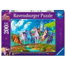 Puzzle Ravensburger "Unicorn Academy, Die Magie der Unicorn Academy", bunt, Puzzles, KinderB:49cm H:36cm, Pappe, 200 XXL Teile; Made in Germany, B:49cm H:36cm