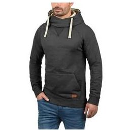 Kapuzenpullover Blend "BHSales", Herren, Gr. XXL, charcoal, Sweatware, 60% Baumwolle, 40% Polyester, unifarben, regular fit, ohne Ausschnitt, eingesetzt, Pullover Kapuzenpullover, Kapuzensweatshirt mit Cross-Over Kragen