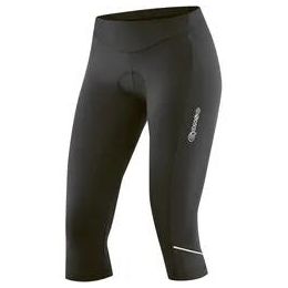 Fahrradhose Gonso "Essential Tight 3/4 W", Damen, Gr. 52, Normalgr&ouml;&szlig;en, schwarz, 90% Polyamid, 10% Elastan, Hosen Fahrradhose, Damen 3/4 Radhose mit Sitzpolster, atmungsaktive Radlerhose, Tight Fit