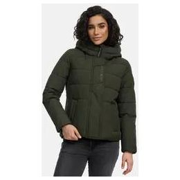 Outdoorjacke Marikoo "Elira", Damen, Gr. S, gr&uuml;n (schwarz olive), Obermaterial: 100% Polyester; Innenseite: 100% Polyester; Futter: 100% Polyester; Wattierung: 100% Polyester, Jacken Outdoorjacke, mit warmem Teddyfell