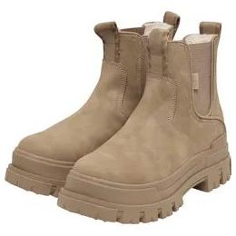 Stiefel Buffalo "Buffalo ASPHA CHELSEA WARM - VEGAN NUBUCK - BROWN", Damen, Gr. 38, braun, Kunstfaser, unifarben, Schuhe Stiefel