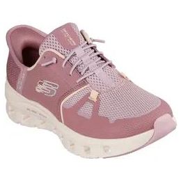 Slip-On Sneaker Skechers "Vegan Slip-ins: Glide-Step Pro", Damen, Gr. 40, lila (dunkel mauve), Synthetik, Textil, Schuhe Sneaker, Sneaker, Slipper, Freizeitschuh mit Hands Free Slip-ins Funktion, Topseller