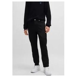 HUGO BOSS Tapered-fit-Jeans HUGO BLUE "Brody", Herren, Gr. 32, L&auml;nge 30, schwarz (schwarz001), Denim/Jeans, Obermaterial: 99% Baumwolle, 1% Elasthan, unifarben, gerade, unten schmal lang, Jeans, mit Stone-washed-Finish